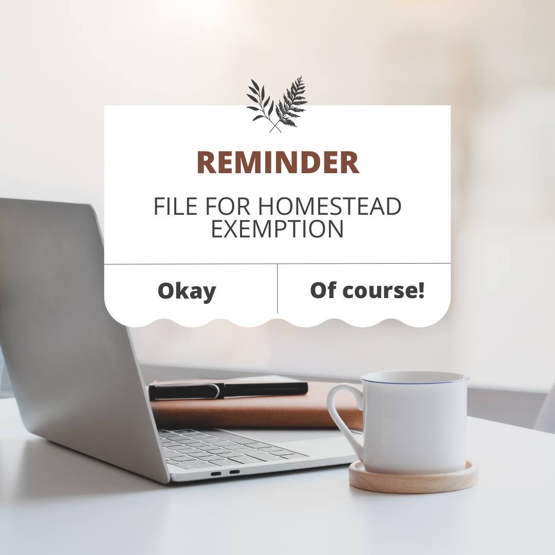 How to file for Homestead Exemption - Sage and Cedar